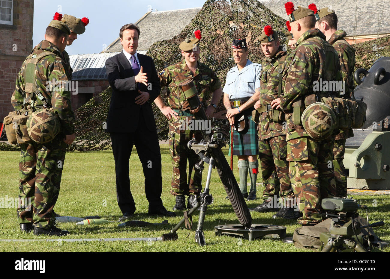Prime Minister David Cameron during a visit to Fort George near ...
