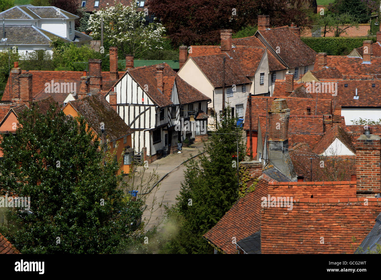General Stock - Kersey Village - Suffolk Stock Photo - Alamy