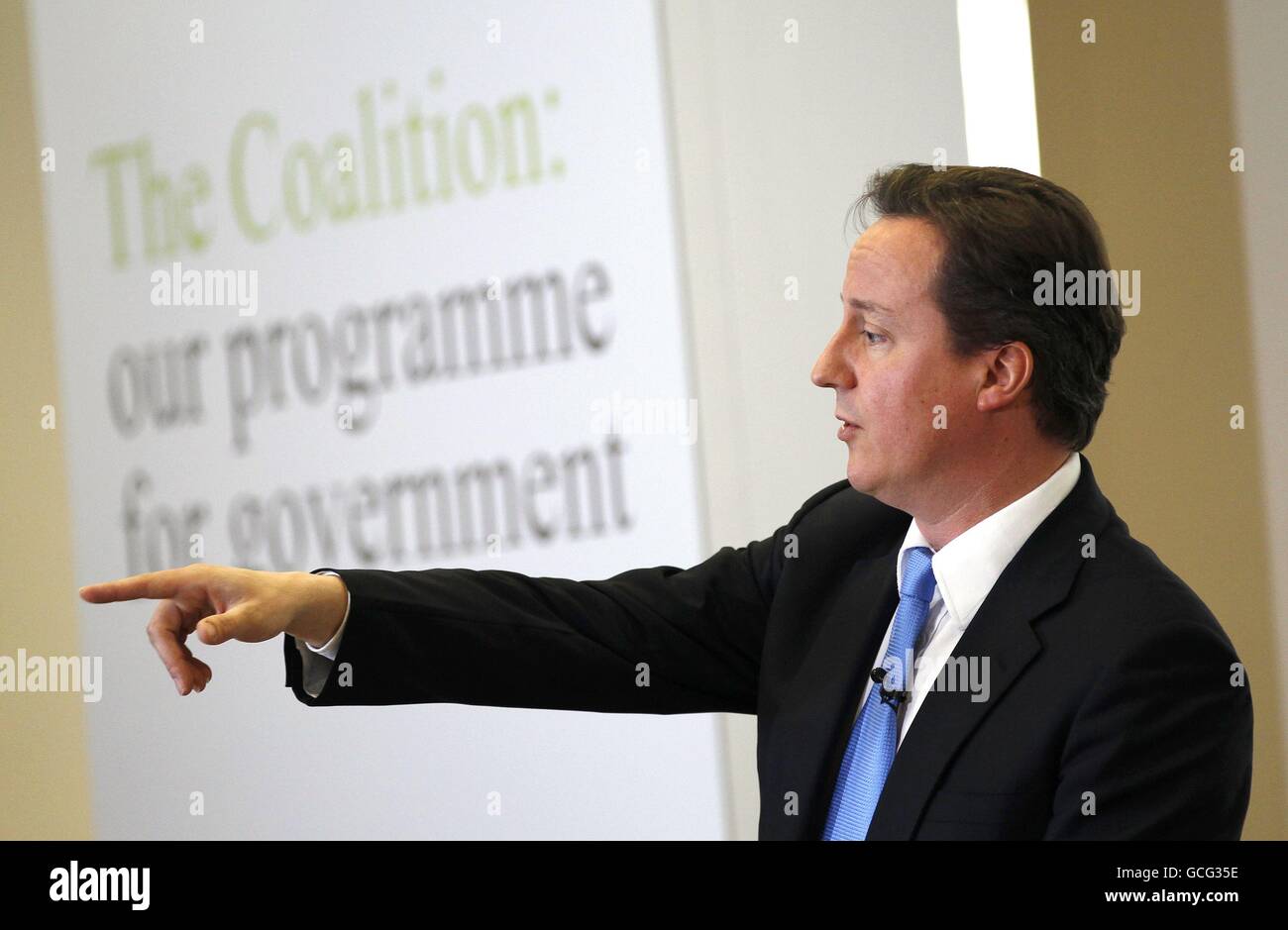 Cameron speaks at treasury hi-res stock photography and images - Alamy