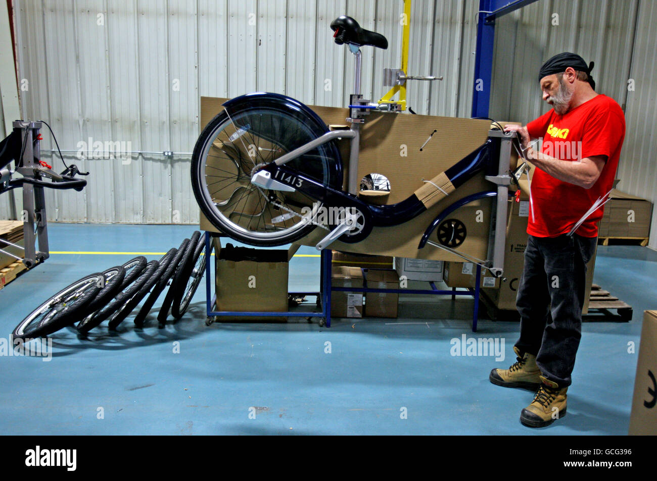 London Cycle Hire Scheme preparations Stock Photo - Alamy