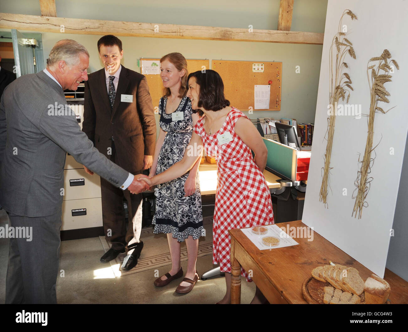 Prince of Wales meets (from left) Crops Research Team Leader Dr Thomas ...