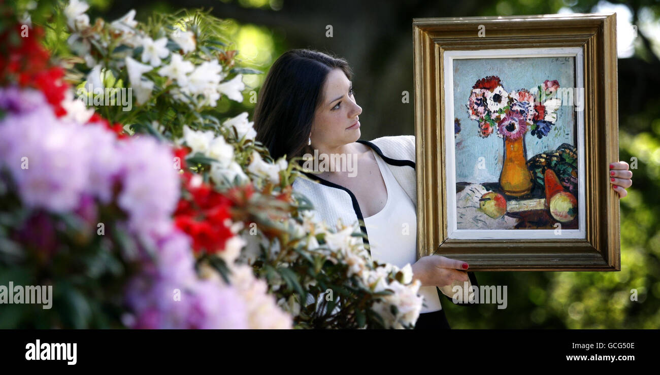 Lyon and Turnbull auctioneers employee Caitlin Cruickshank holds 'Still ...