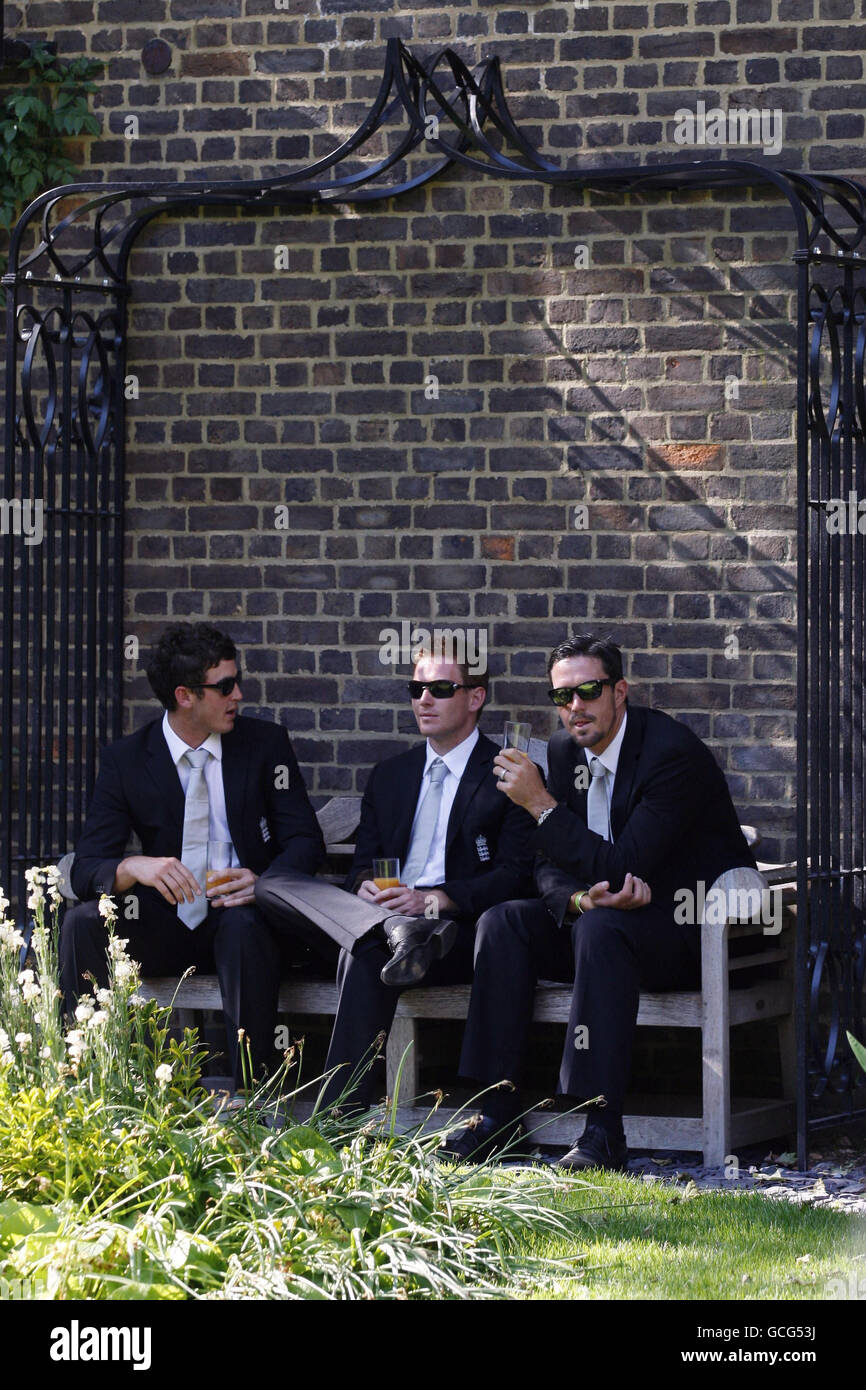 (Left to right) Craig Kieswetter, Eoin Morgan and Kevin Pietersen in ...