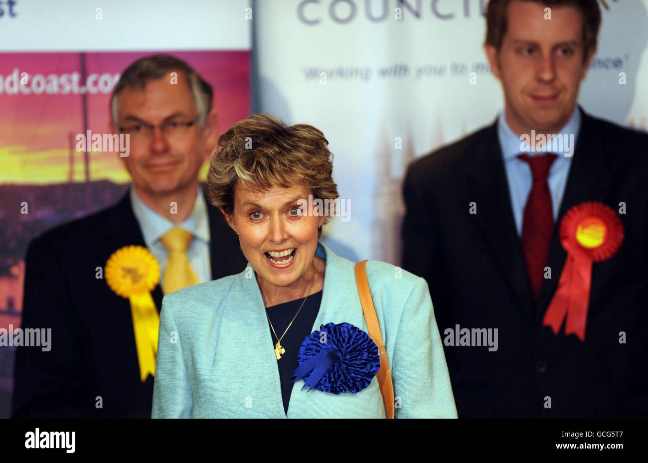 Conservative candidate Anne McIntosh speaks after her victory in the ...