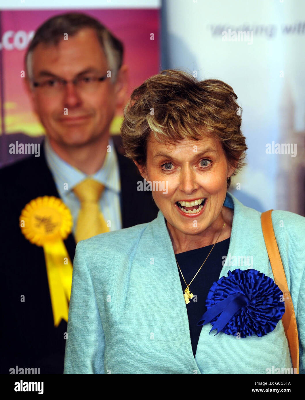 Conservative candidate Anne McIntosh speaks after her victory in the ...