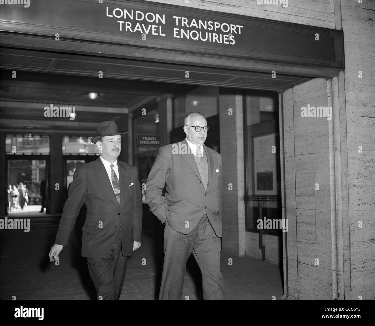 Frank Cousins, right, General Secretary of the Transport and General ...