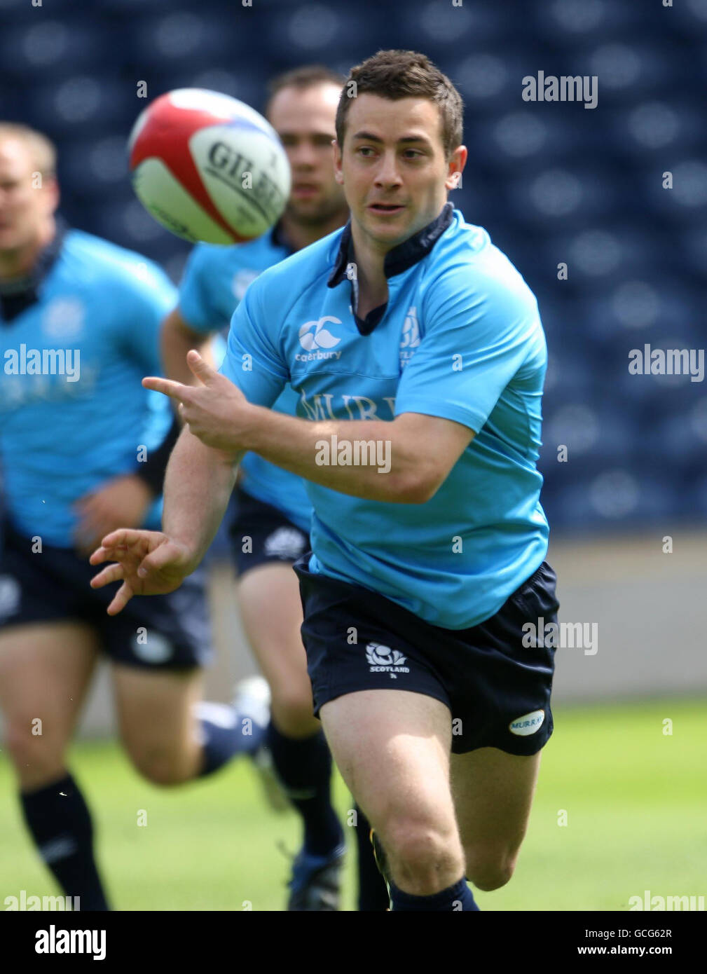 Scotland's captain Greig Laidlaw during the captains run at Murrayfield ...