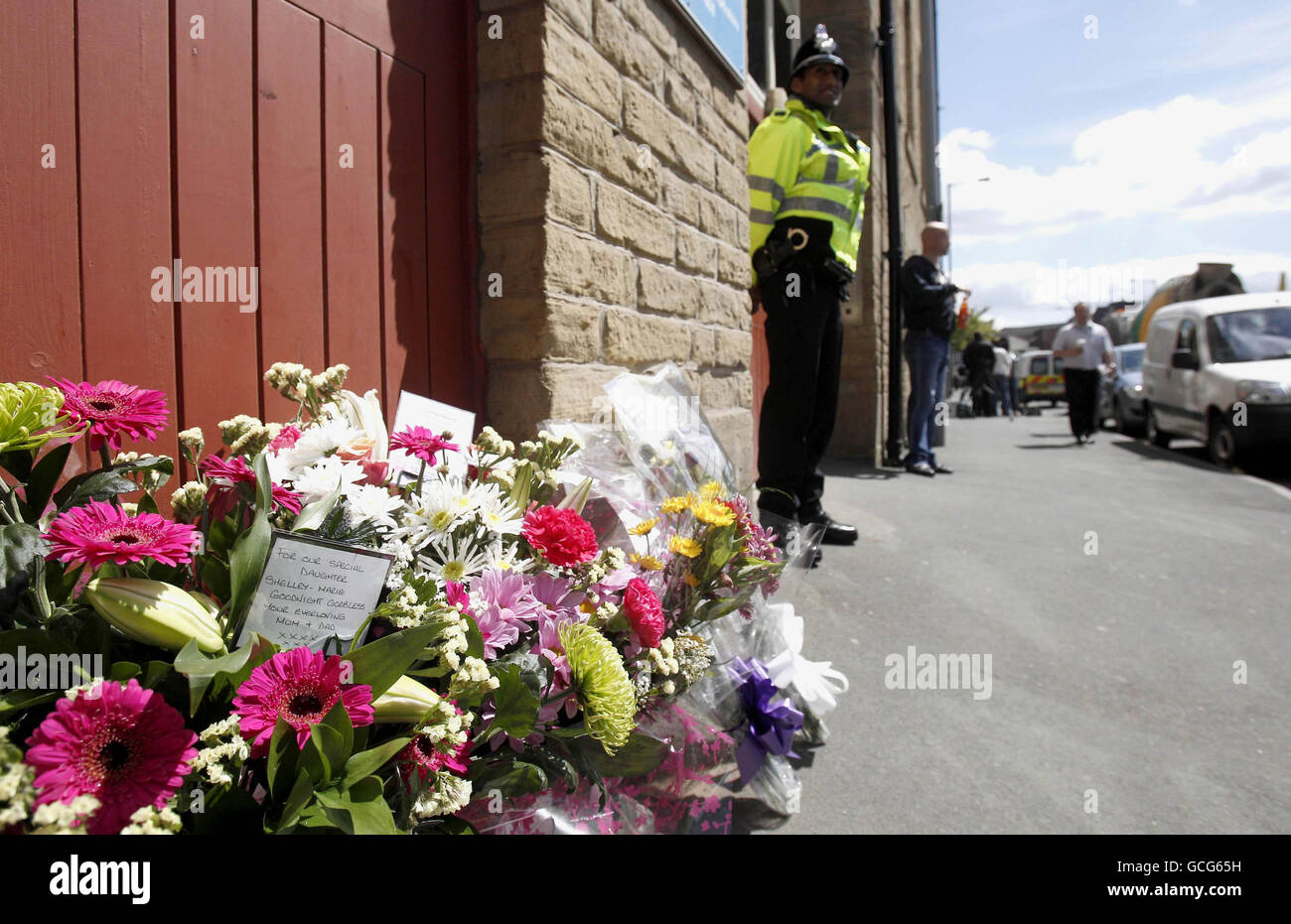 Flowers outside the home of Stephen Griffiths, 40, after he was charged ...