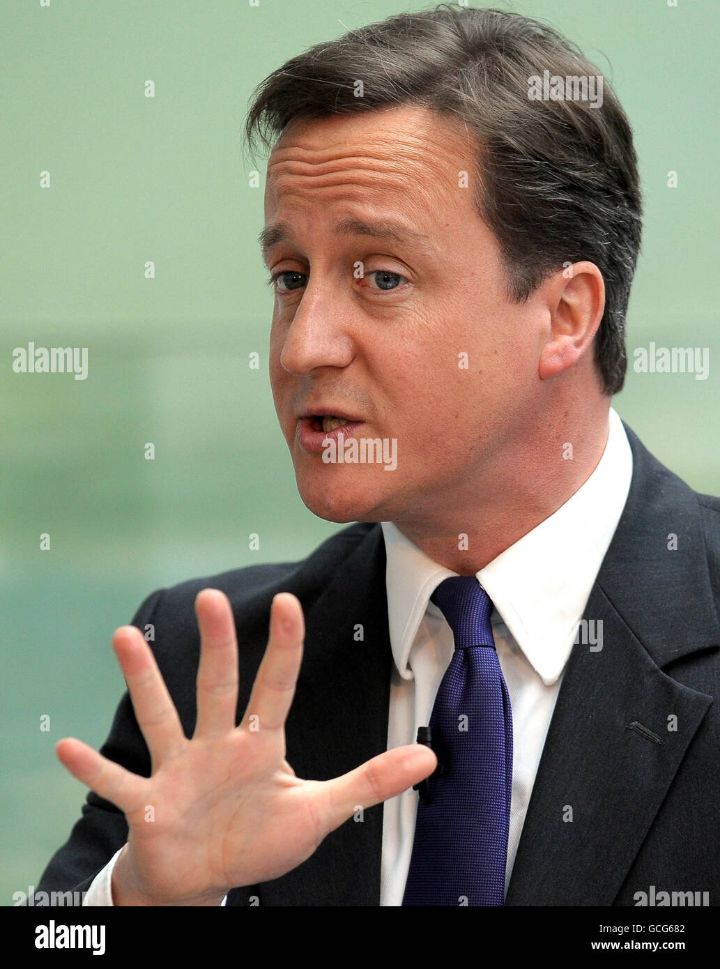 Prime Minister David Cameron speaks to members of the local business ...