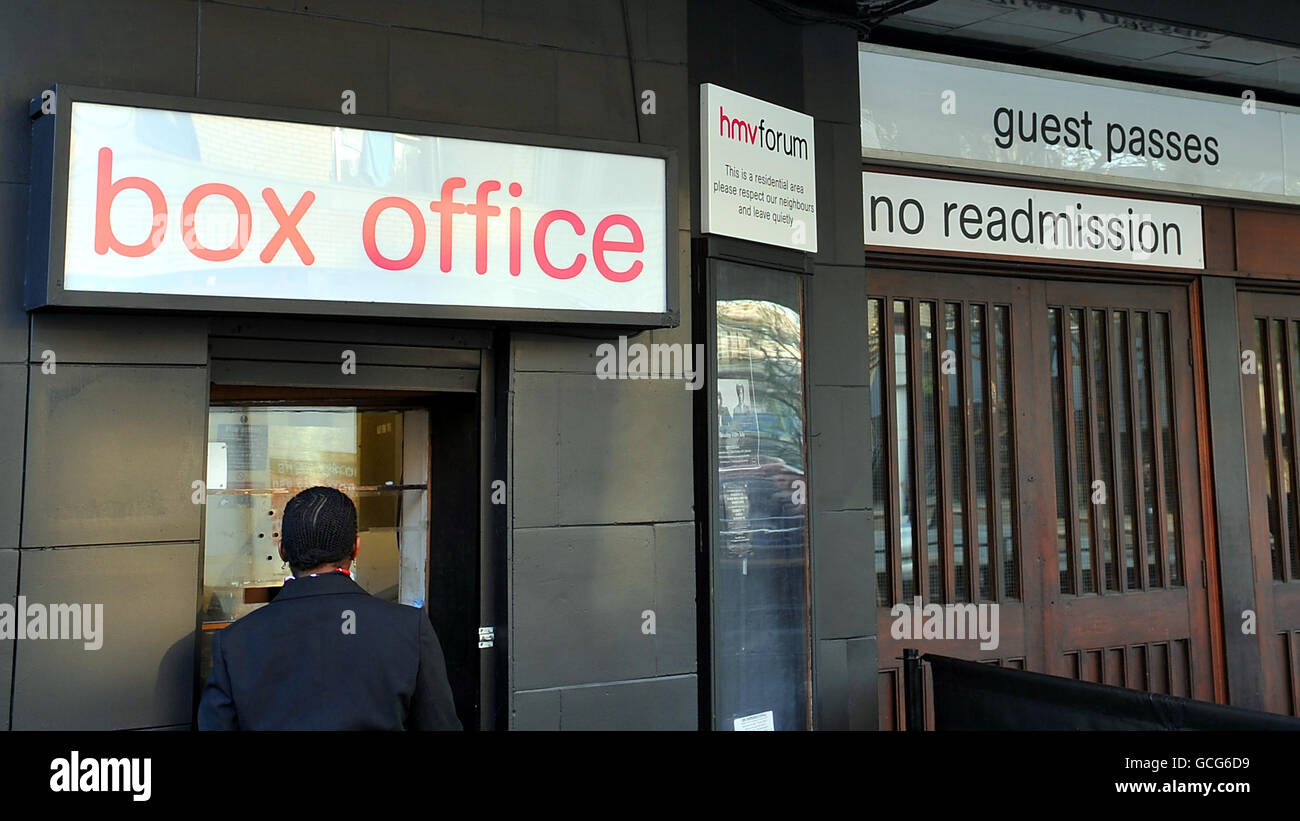 A general view of box office at the HMV Forum in London Stock Photo - Alamy