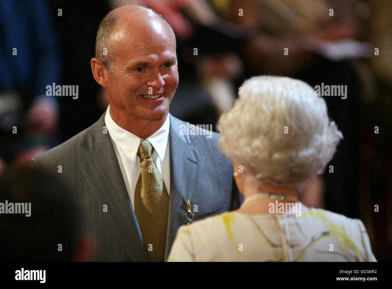 Simon King, from Bruton, receives an OBE from Britain's Queen Elizabeth ...