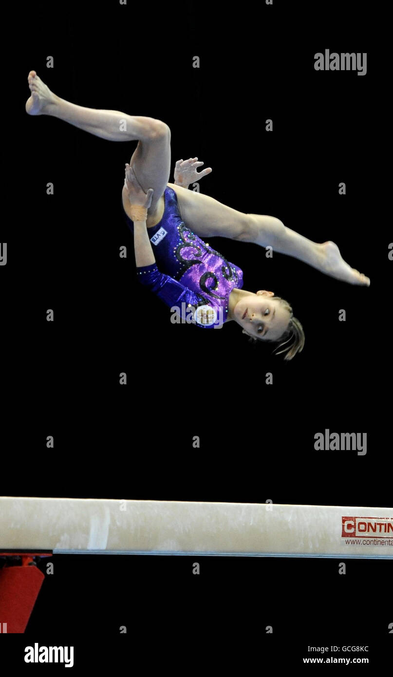 Russia's Victoria Komova competes on the beam during the Women's beam ...