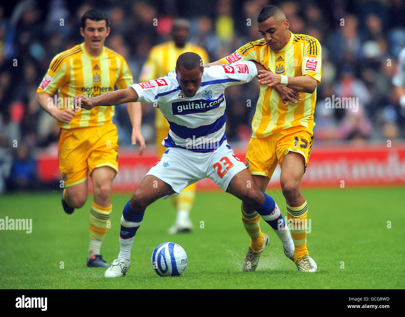 Queens Park Rangers' Jay Simpson and Newcastle United's Danny Simpson ...