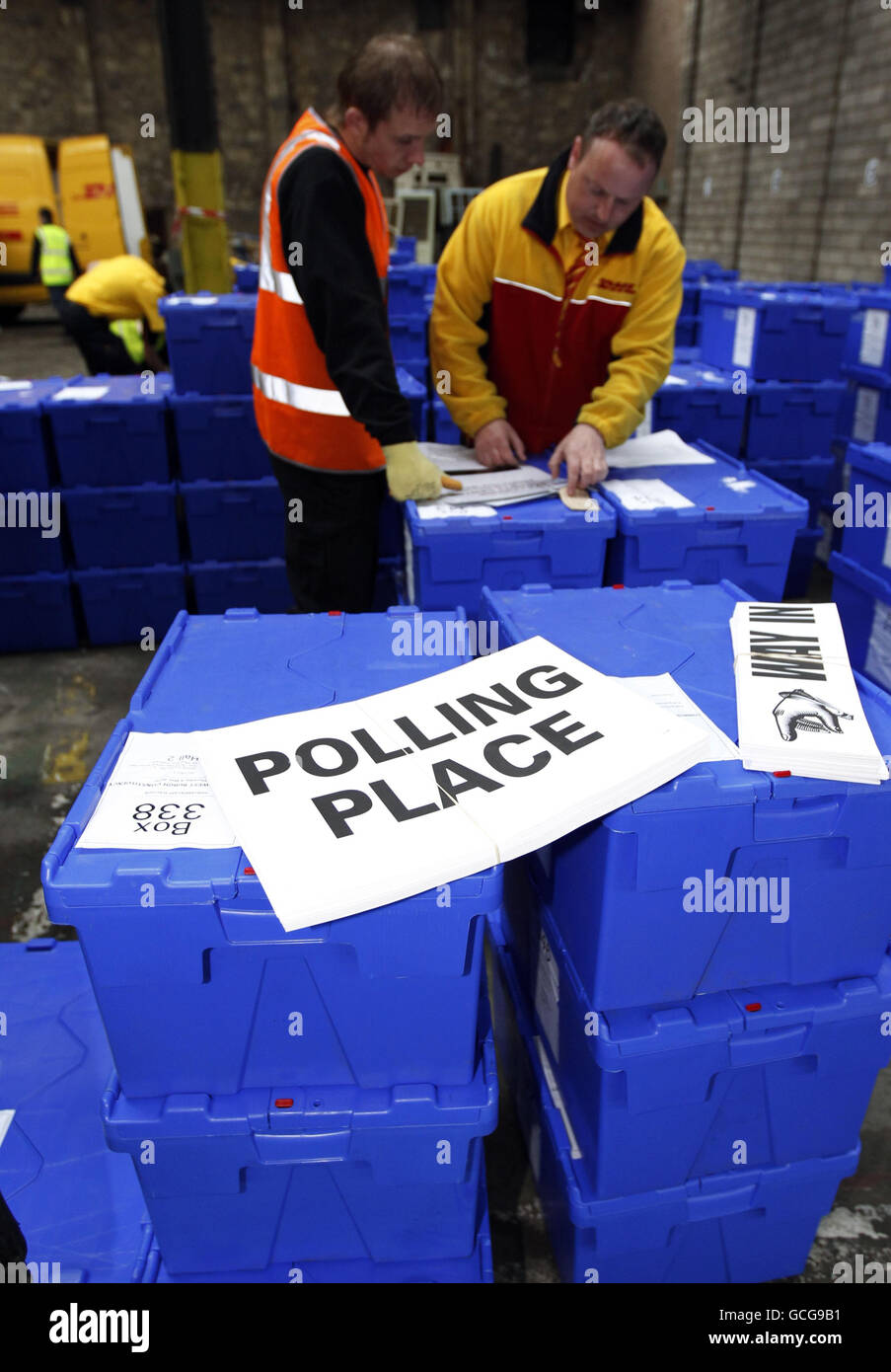 Ballot boxes are sent to polling stations around Scotland from the City ...