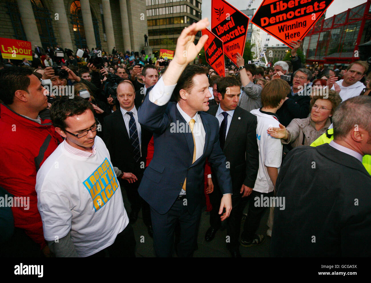 On the last full day of general election campaigning hi-res stock ...