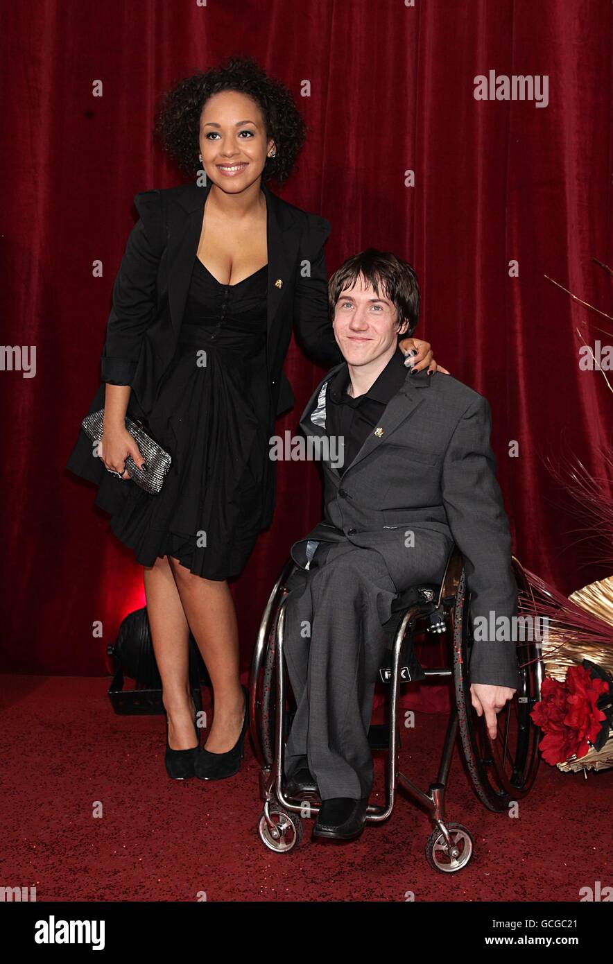 David Proud and Belinda Owusu arriving for the 2010 British Soap Awards ...