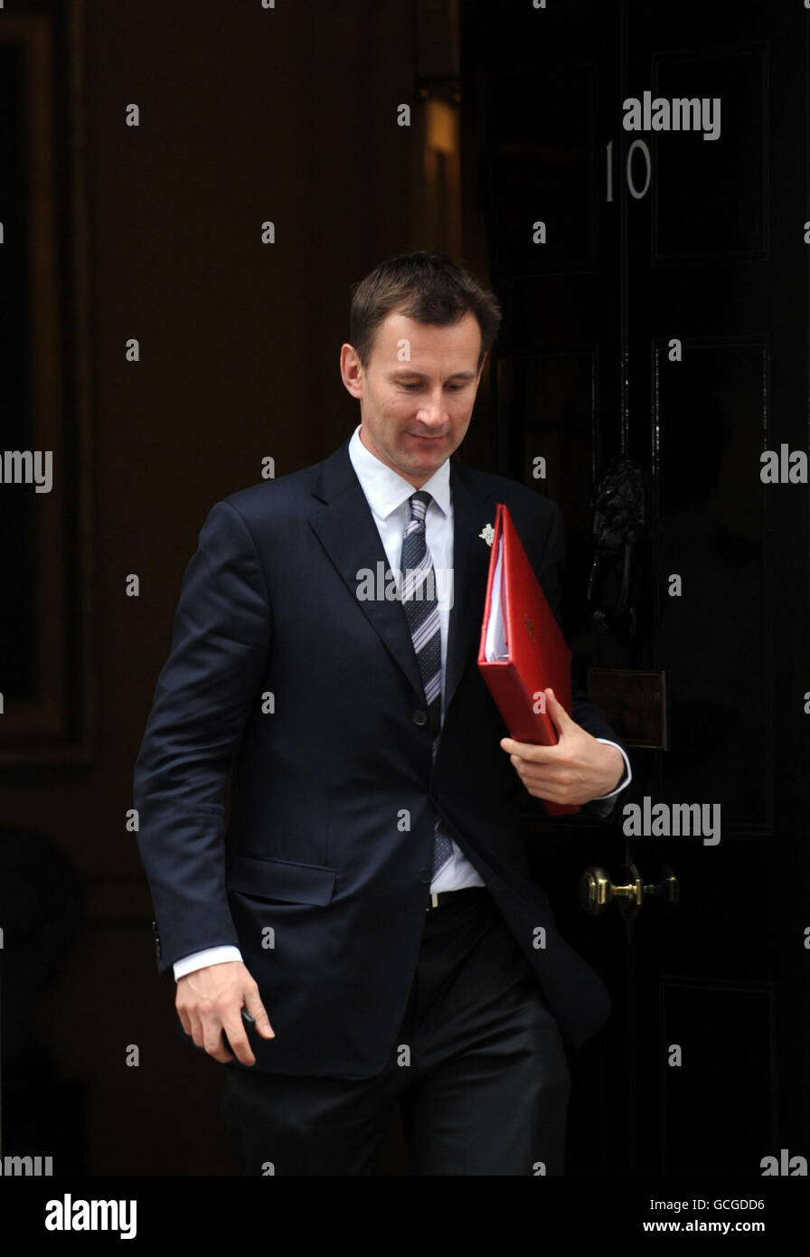 Culture, Olympics, Media and Sport Secretary Jeremy Hunt leaves the new ...