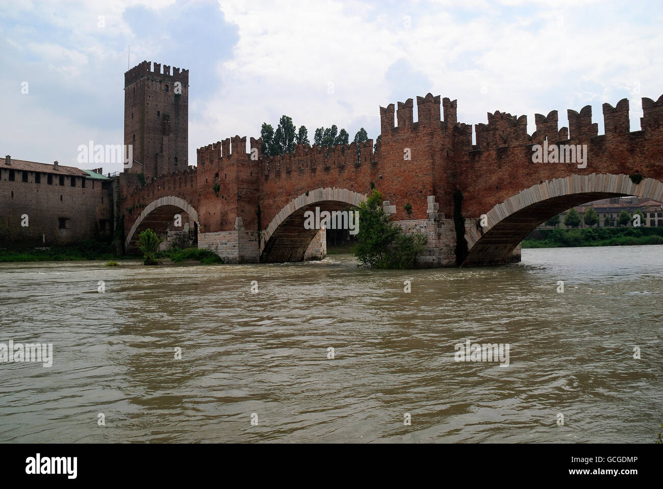 Verona, Italy. The Castelvecchio Bridge (Italian: Ponte di ...