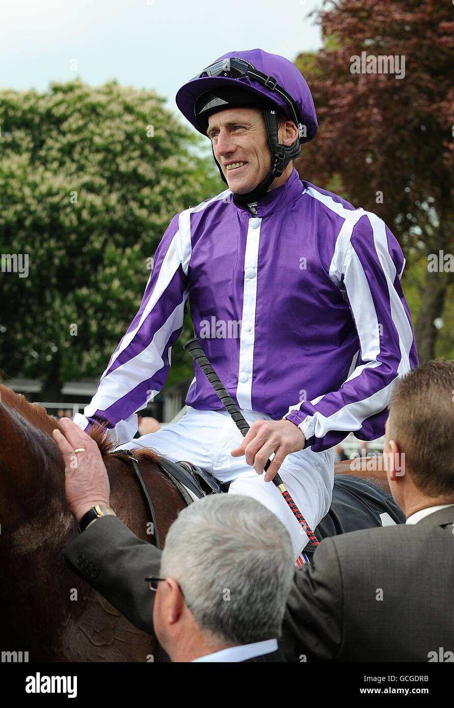 Jockey Johnny Murtagh after winning the totesport Dante Stakes, during ...
