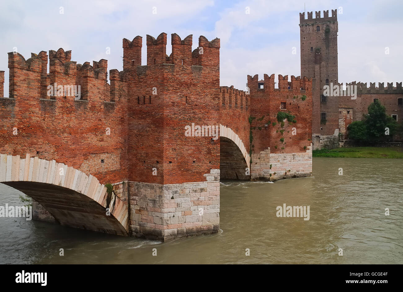 Verona, Italy. The Castelvecchio Bridge (Italian: Ponte di ...