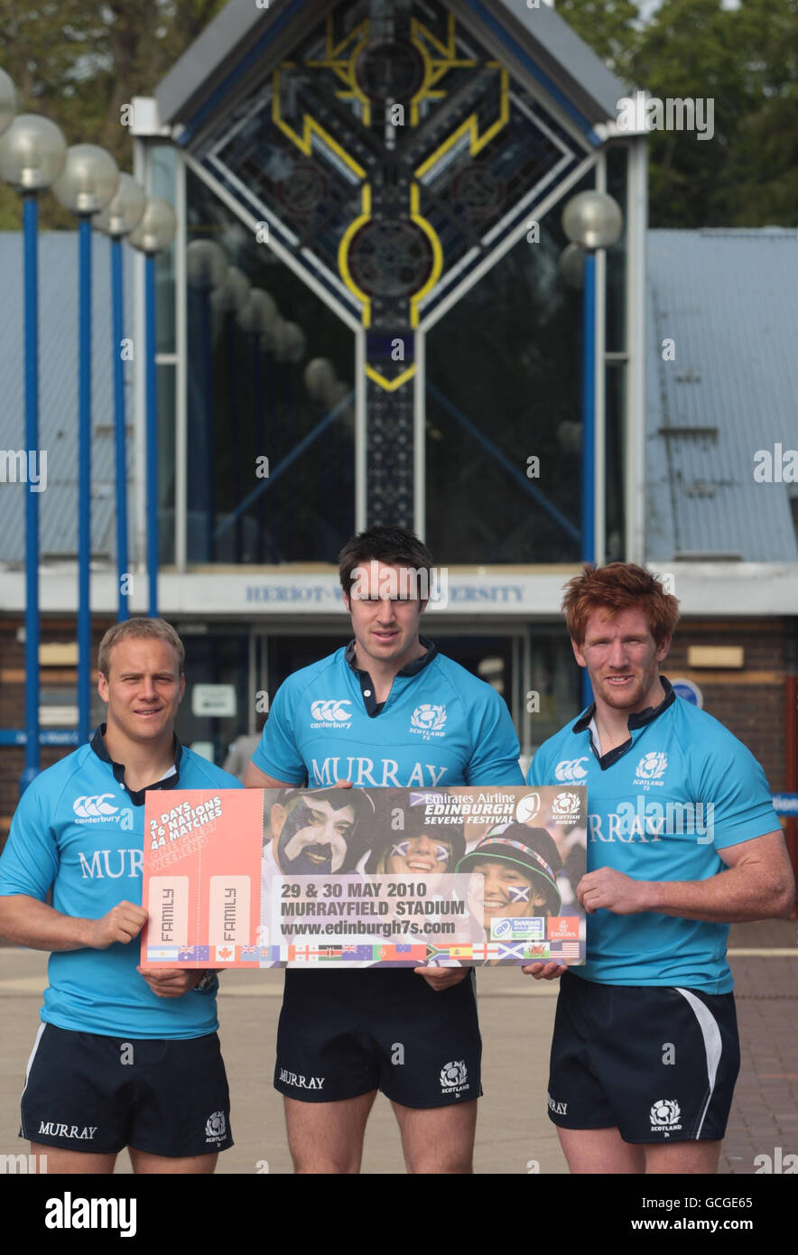 Scotland 7s internationalists (from right) Roddy Grant, John Houston ...