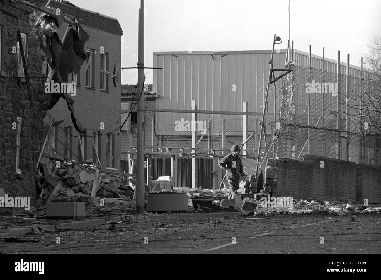 The scene outside the ruc station in moira hi-res stock photography and ...