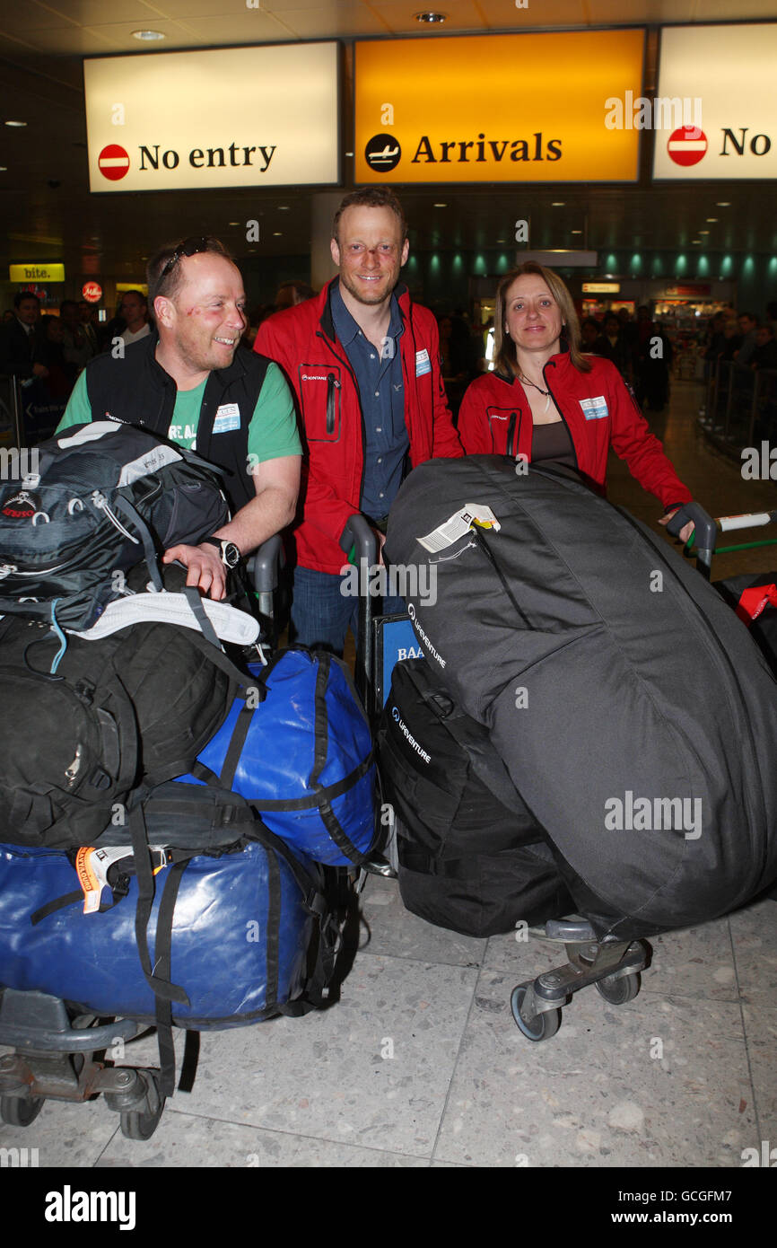 Explorers reach the North Geographic Pole Stock Photo - Alamy