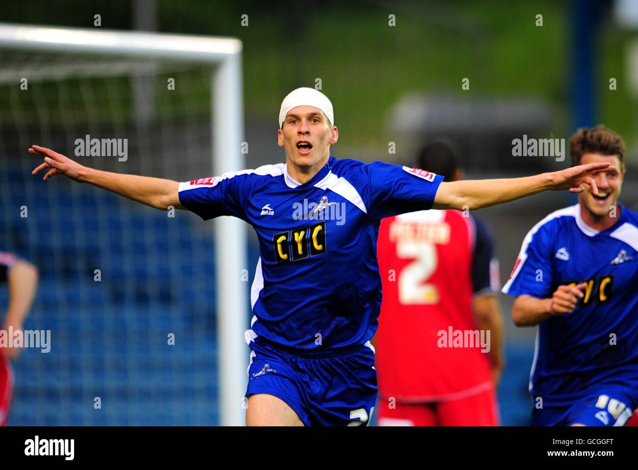Millwall's Steve Morison celebrates scoring his sides first goal of the ...