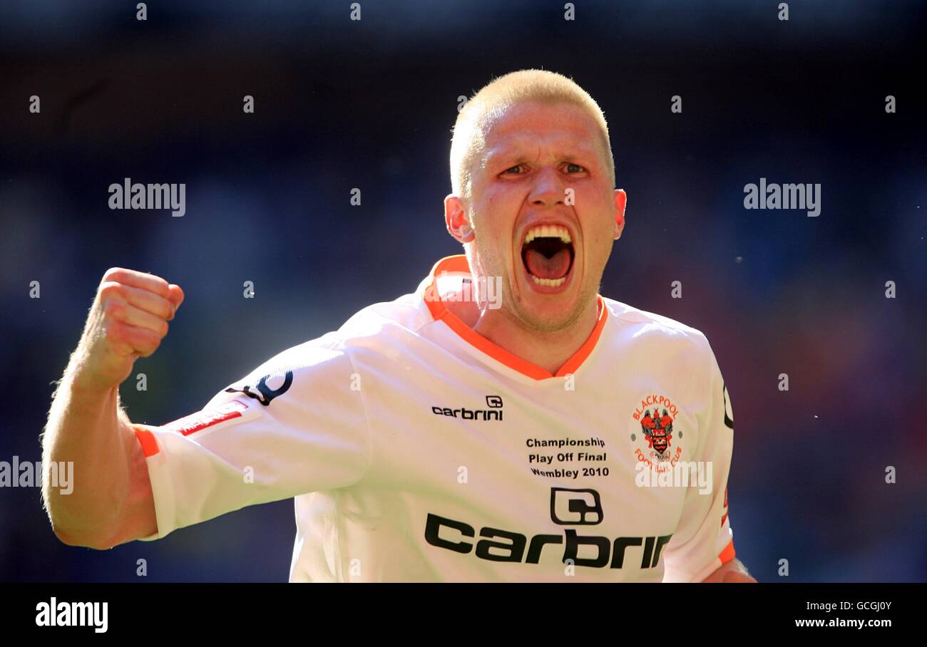 Blackpool's Keith Southern celebrates after the final whistle Stock ...