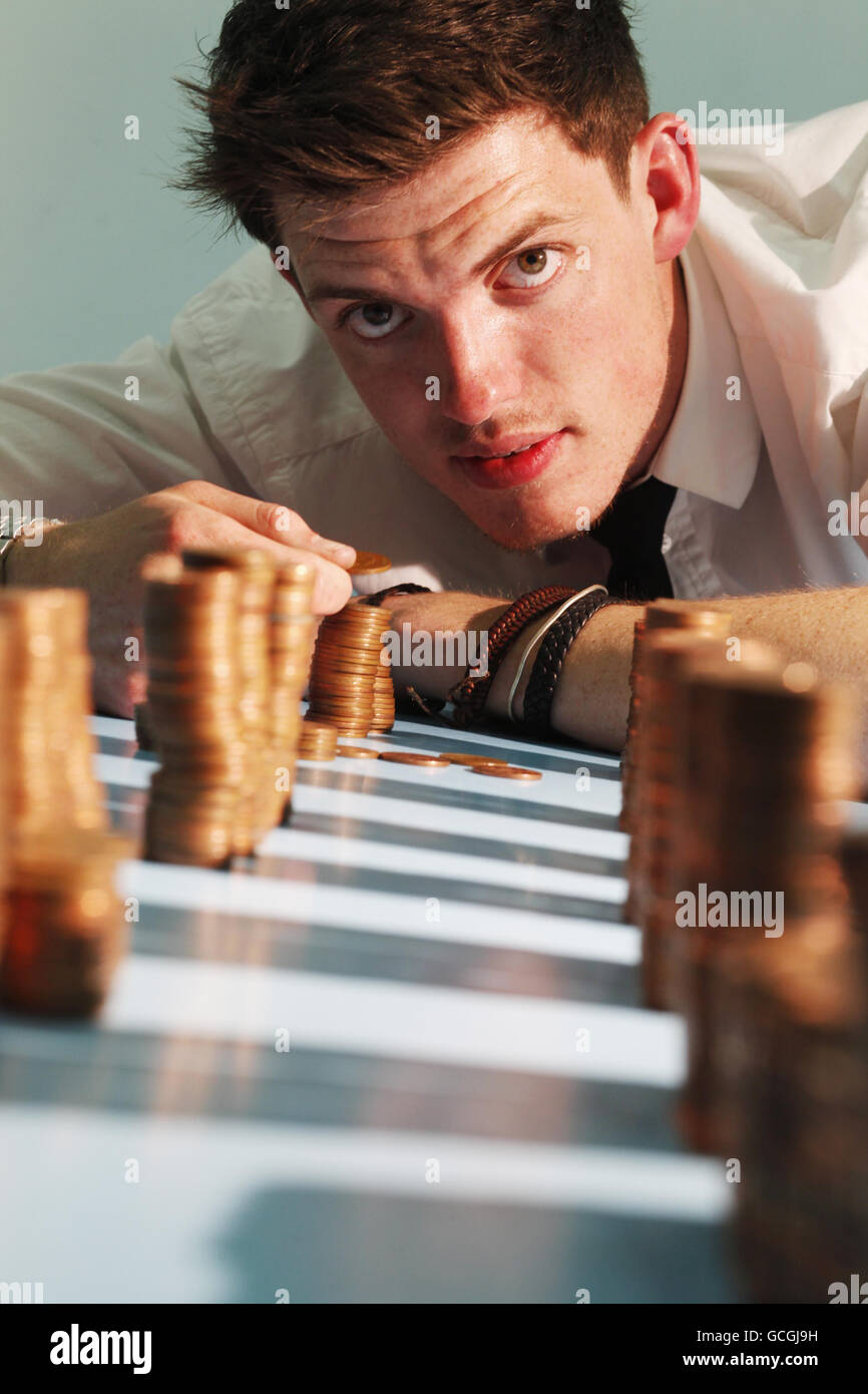 Chris Vickers, 21, from Essex puts the finishing touches to his winning ...