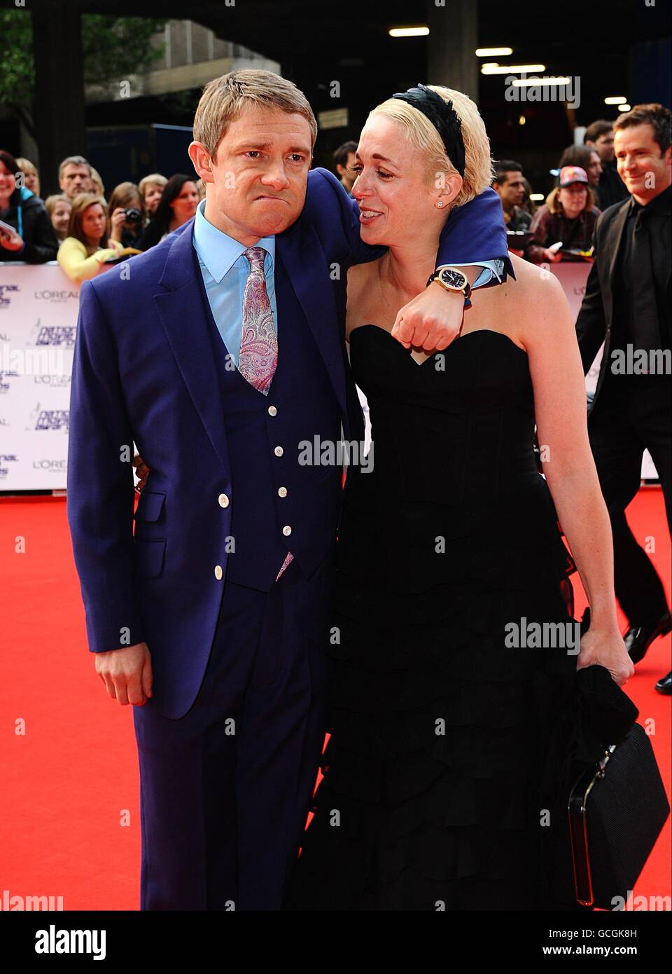 Martin Freeman and Amanda Abbington arriving for the 2010 National ...