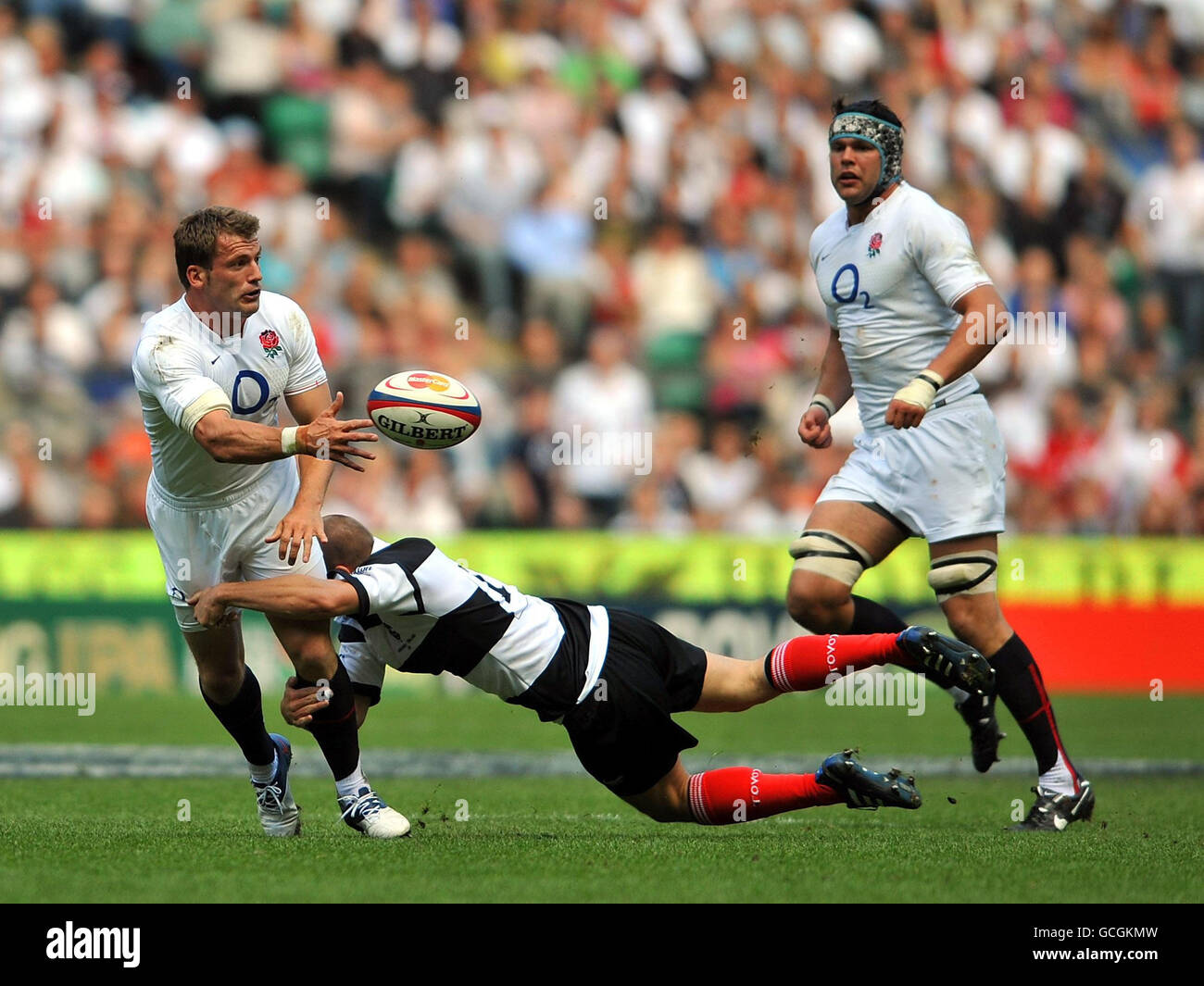 Rugbyu england action ball tackling mangkb grangegk hi-res stock ...