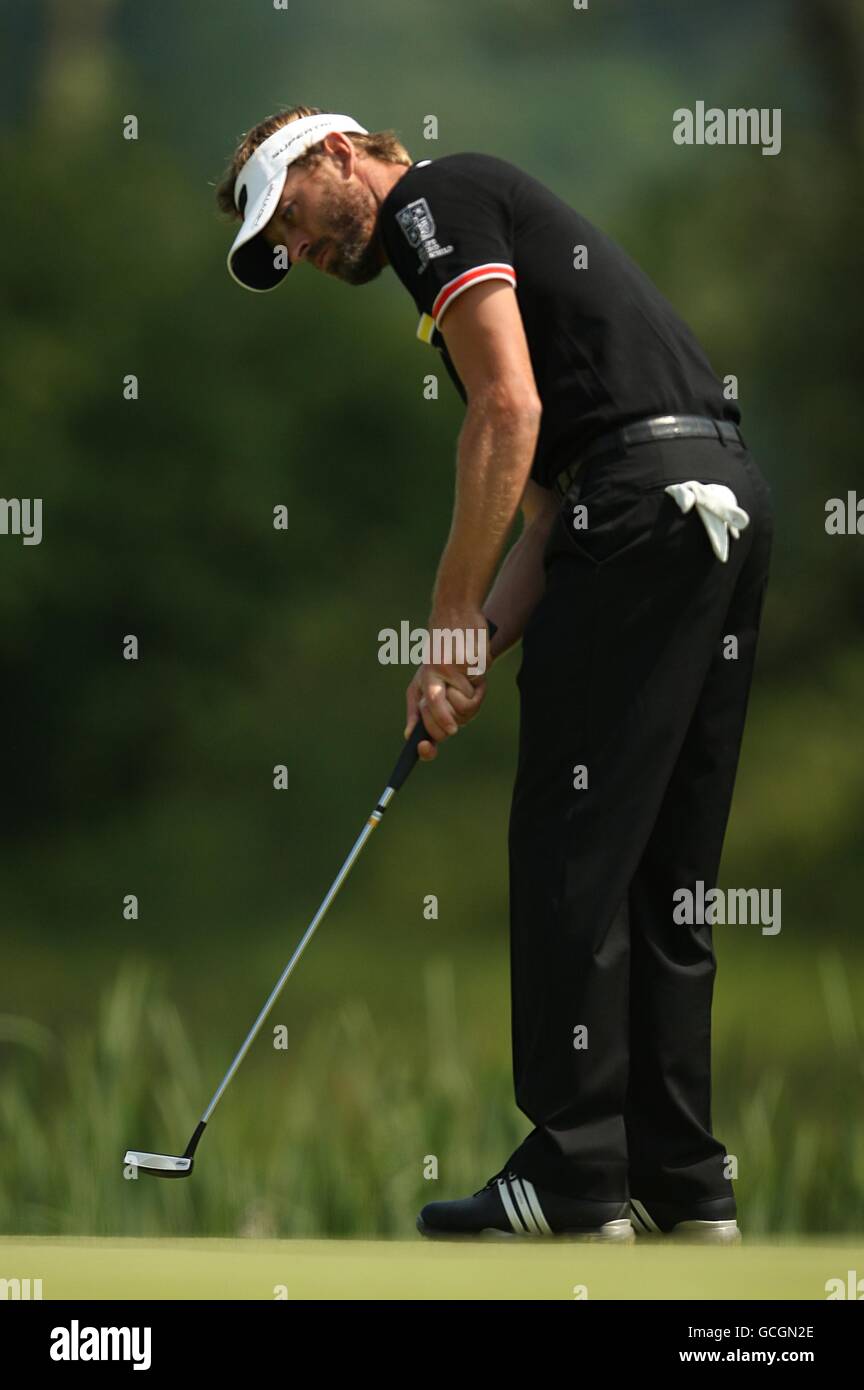 France's Raphael Jacquelin in action during Round Two of the Celtic ...