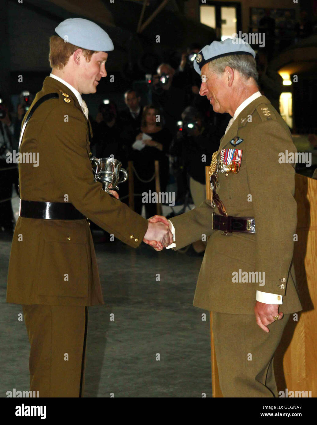 Prince Harry receiving his Flying Wings from his father, the Prince of ...