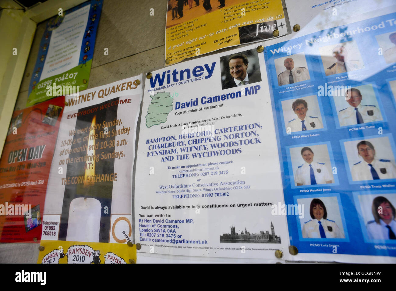 Sits amongst local neighbourhood policing posters various local event ...