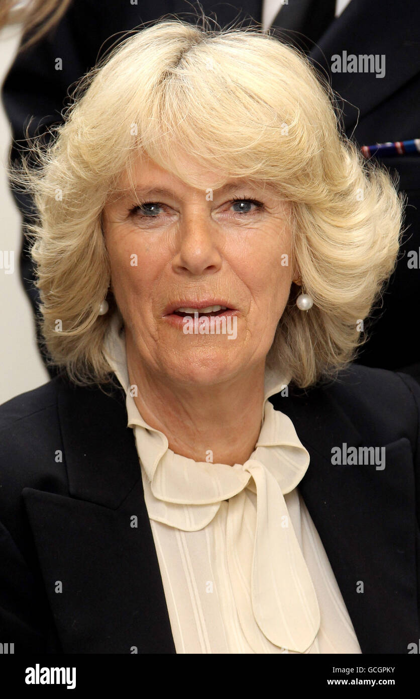 The Duchess of Cornwall during a visit to Mayhew Animal Home in London ...