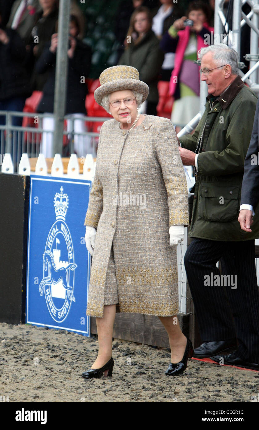 Queen Elizabeth II following the Land Rover International Driving Grand ...
