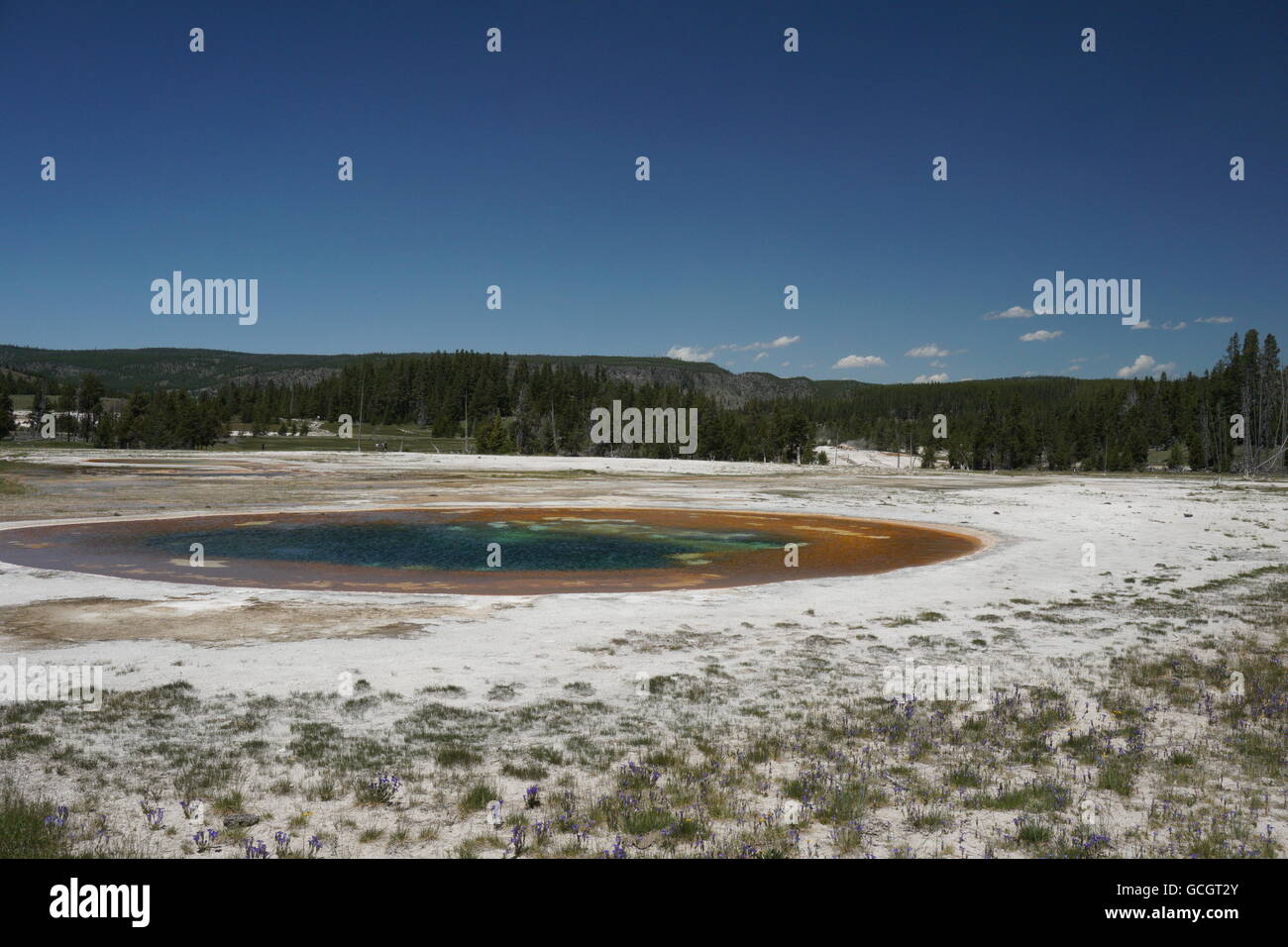 Beauty pool at Upper Geyser Basin, Yellowstone National Park Stock ...