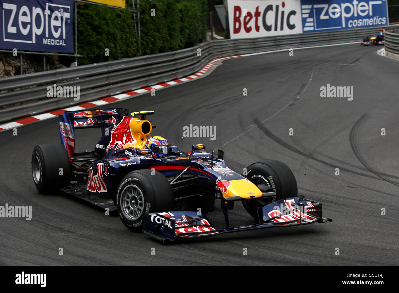 Red Bull driver Mark Webber in action during the Monaco Grand Prix at ...