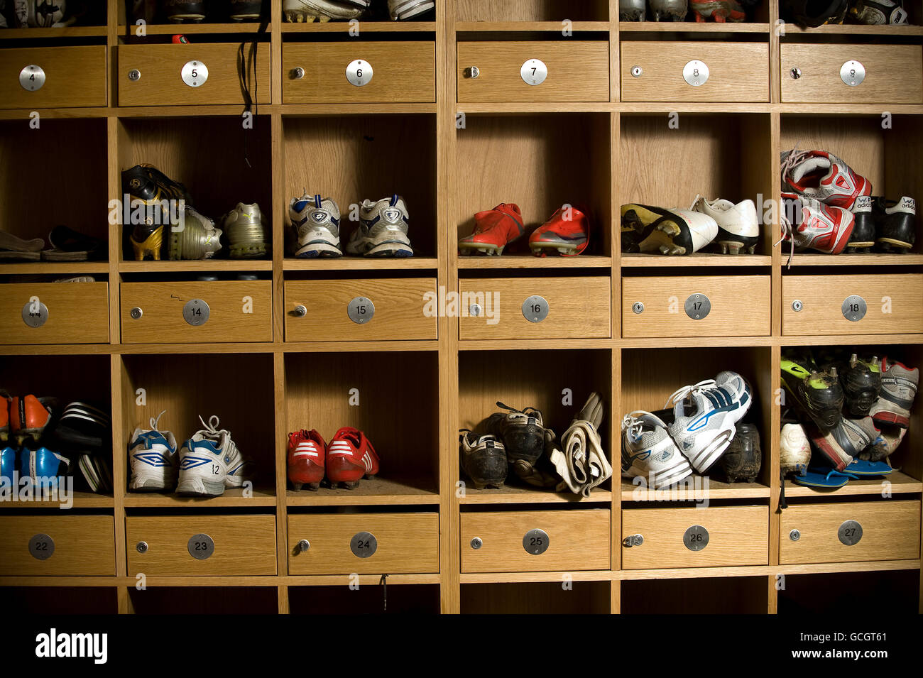 Football boot room dressing room hi-res stock photography and images ...