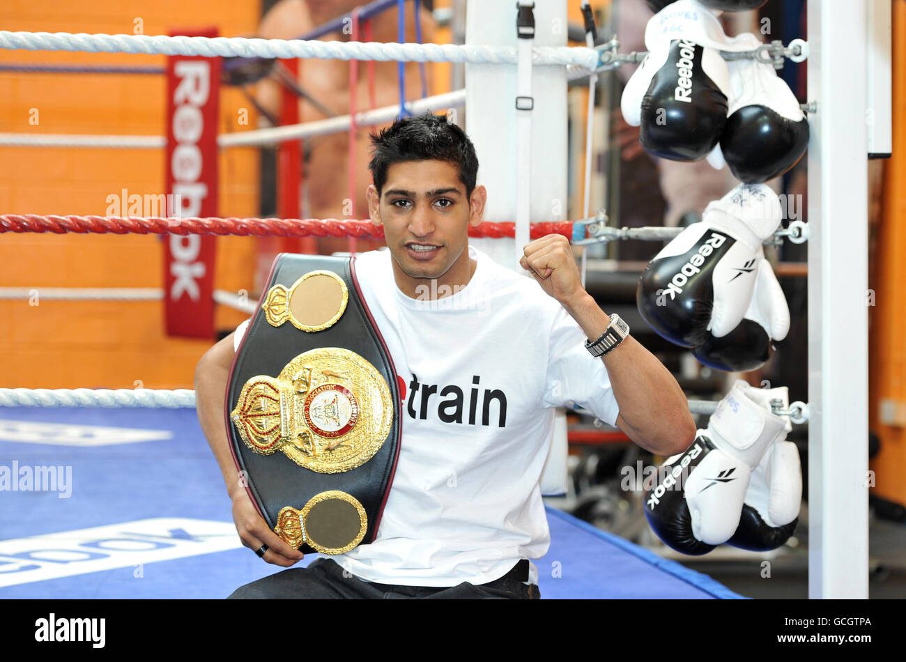 Boxing - Amir Khan Press Call - Gloves Community Centre. Amir Khan with ...