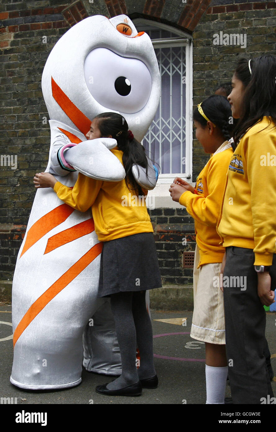 Launch of the London 2012 Olympic and Paralympic mascots Stock Photo ...