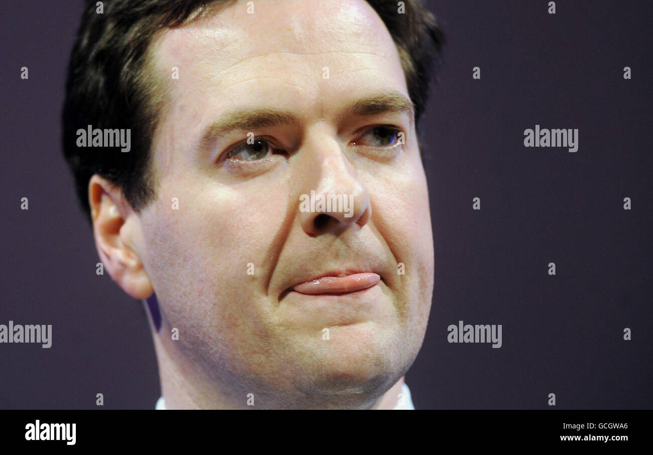 Chancellor George Osborne delivers a speech during the CBI annual ...