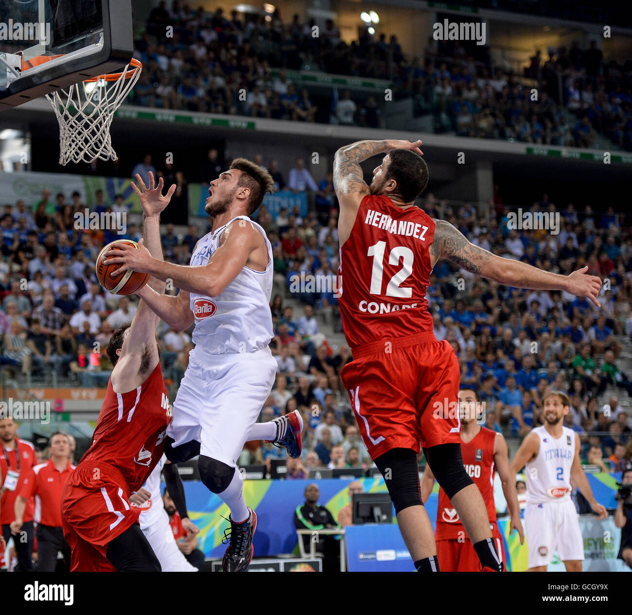 Danilo Gallinari in action during the basketball FIBA Olympic ...