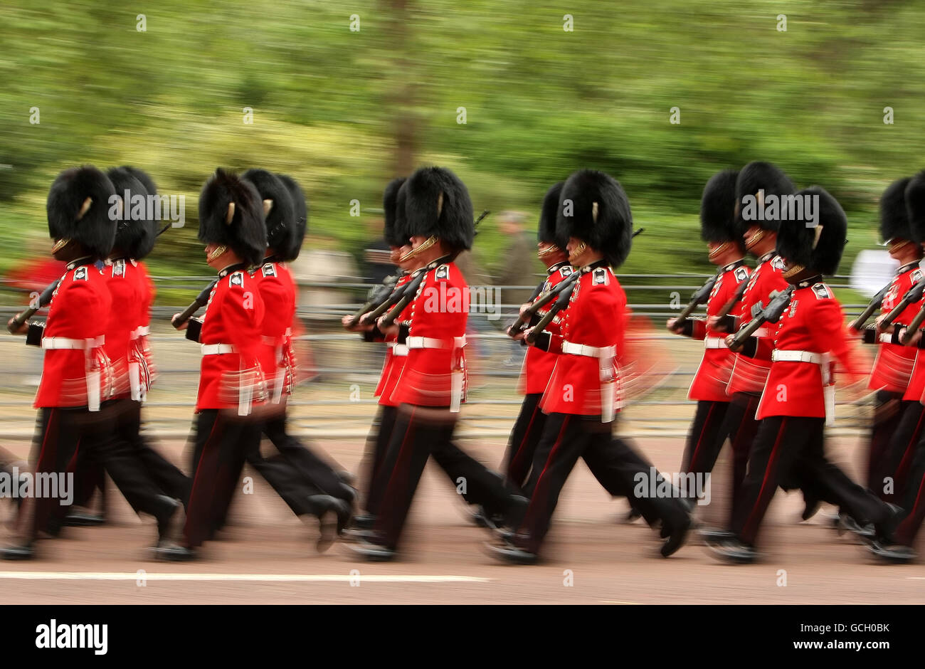 To take the colonels review of the trooping the colour hi-res stock ...