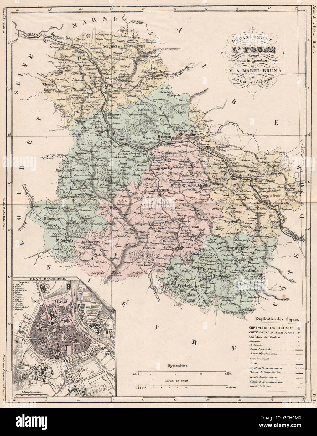 Map yonne france hi-res stock photography and images - Alamy