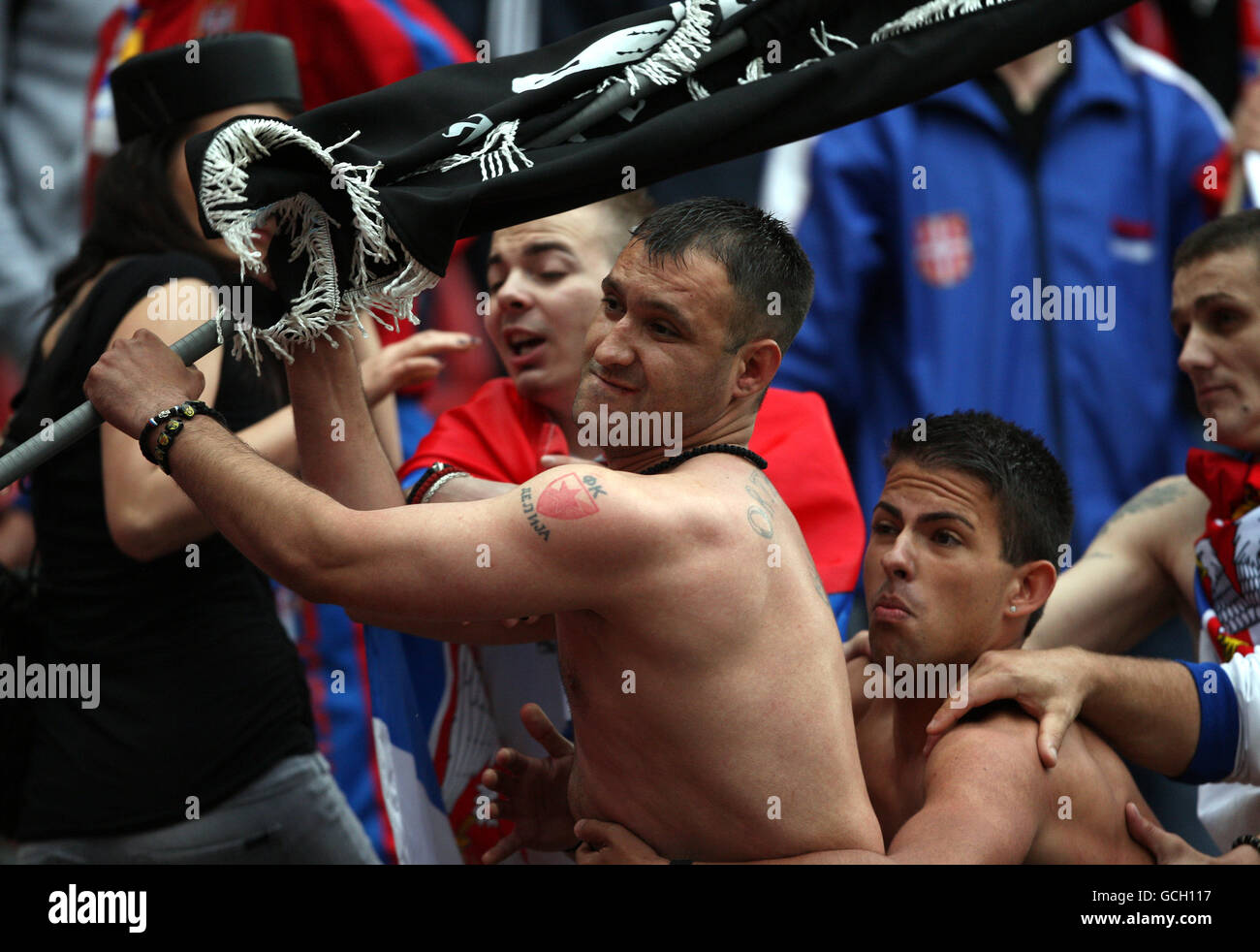 Serbian fans hi-res stock photography and images - Alamy