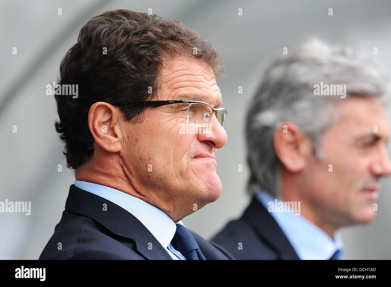 England manager Fabio Capello looks on, prior to kick off Stock Photo ...