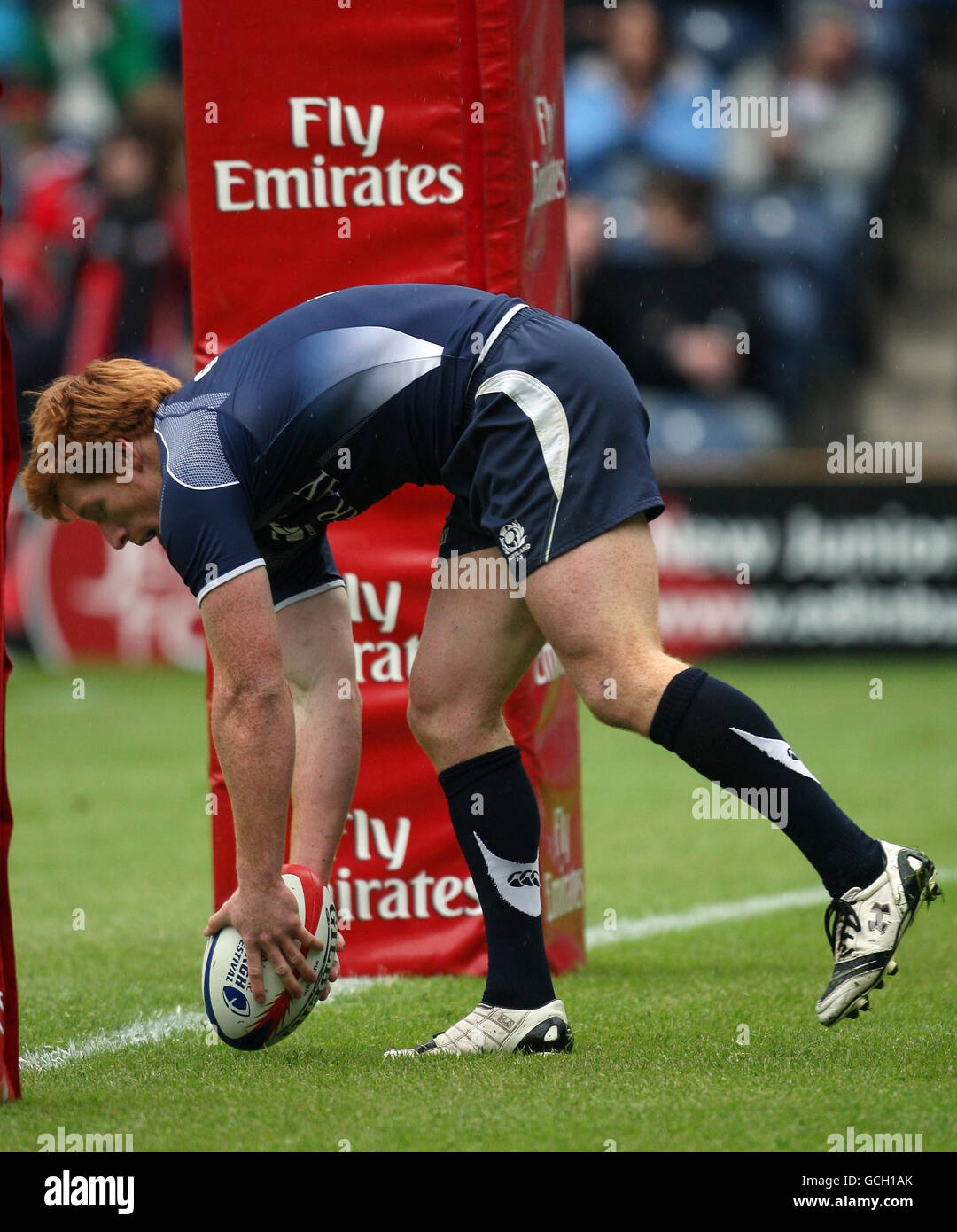 Scotland's Roddy Grant touches down for a try during the Edinburgh ...