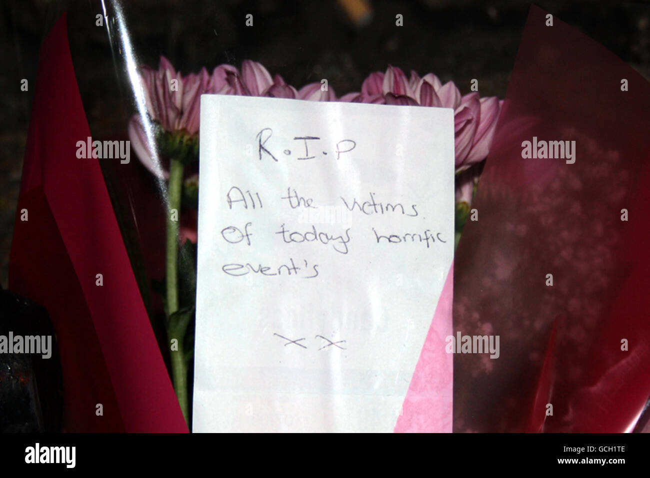 Tributes to taxi driver Darren Rewcastle at the scene of one of the ...
